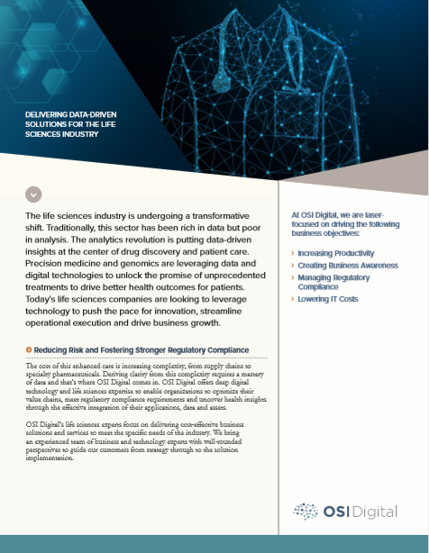 Data Sheet: Delivering Data-Driven Solutions for the Life Sciences Industry
