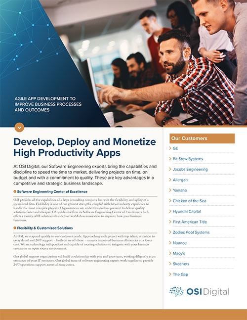 Data Sheet: Improve Business Outcomes with Agile App Development