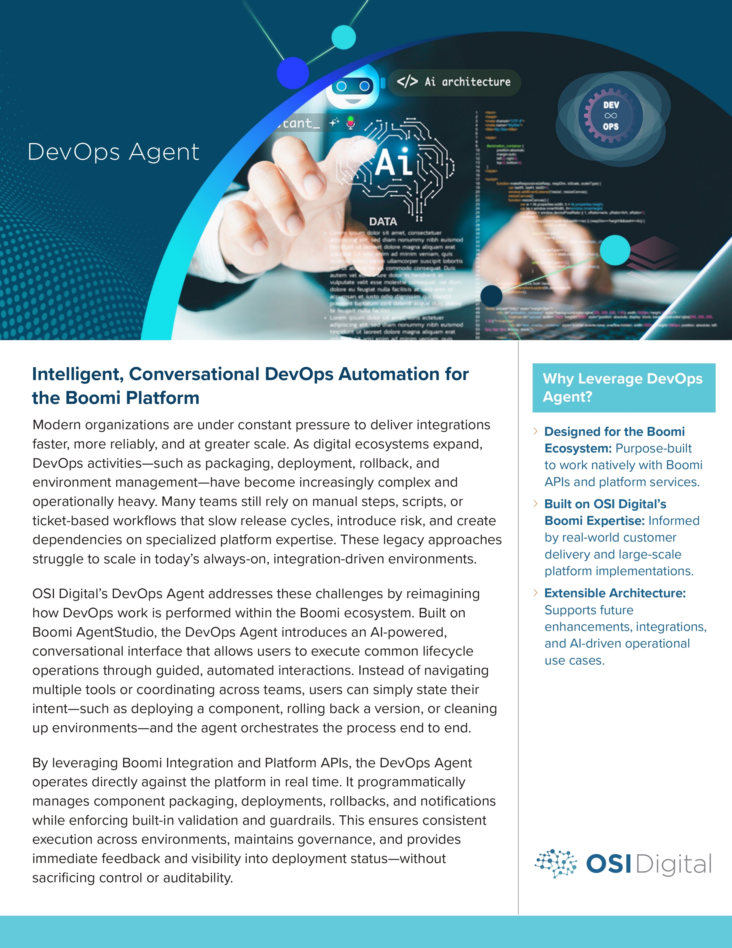Data Sheet: AI-Powered DevOps Agent for Future-Ready Operations