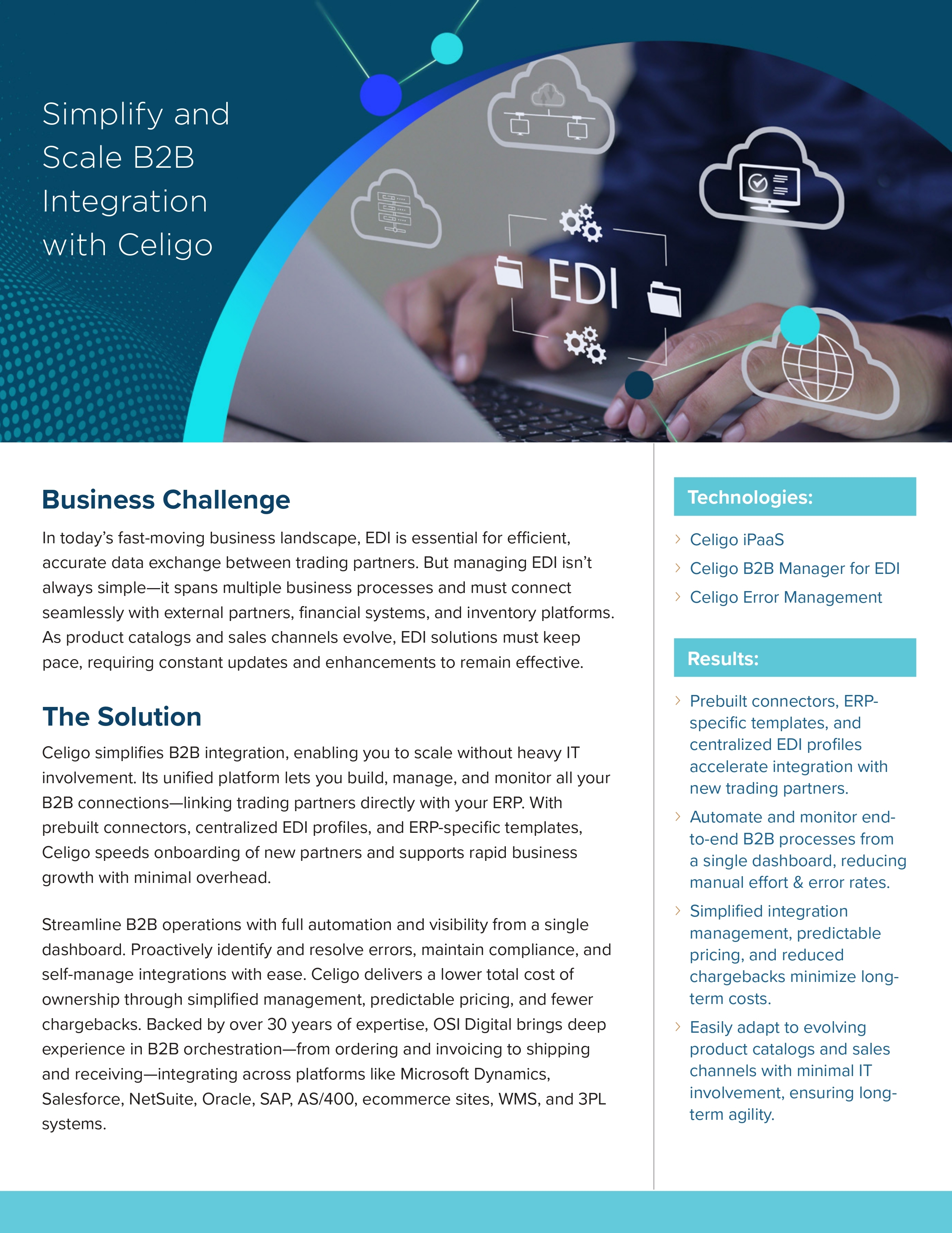 Data Sheet: Simplify and Scale B2B Integration with Celigo